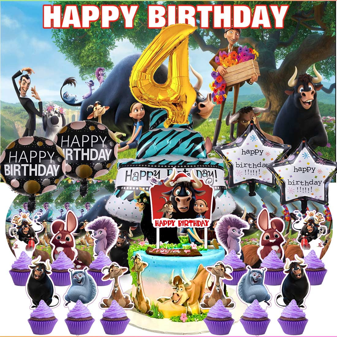 Ferdinand 4th Tableware Balloons Cake Toppers Backdrop Banner Supplies ...