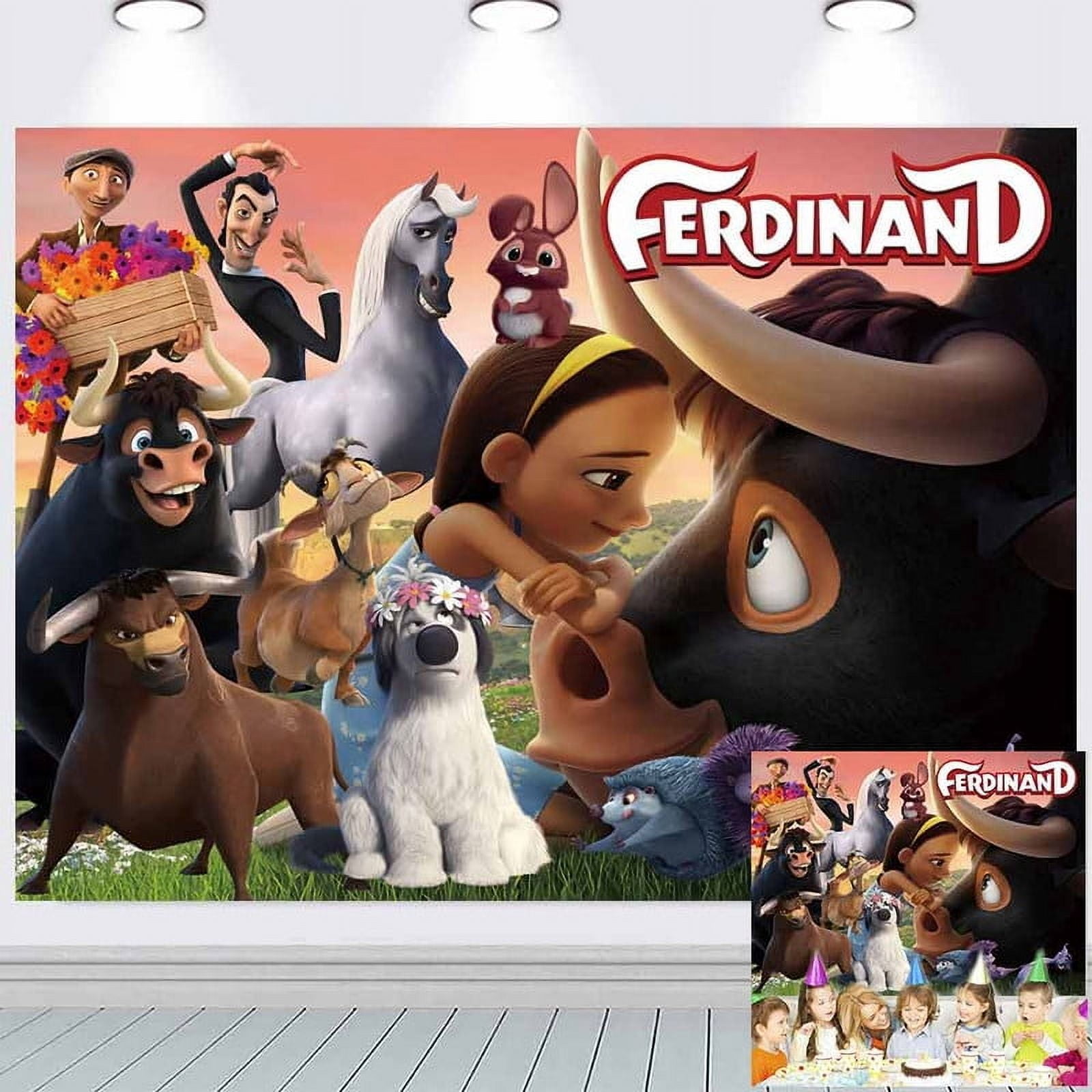 Ferdinand Backdrop Banner Party Supplies Poster Movie Theme Background ...