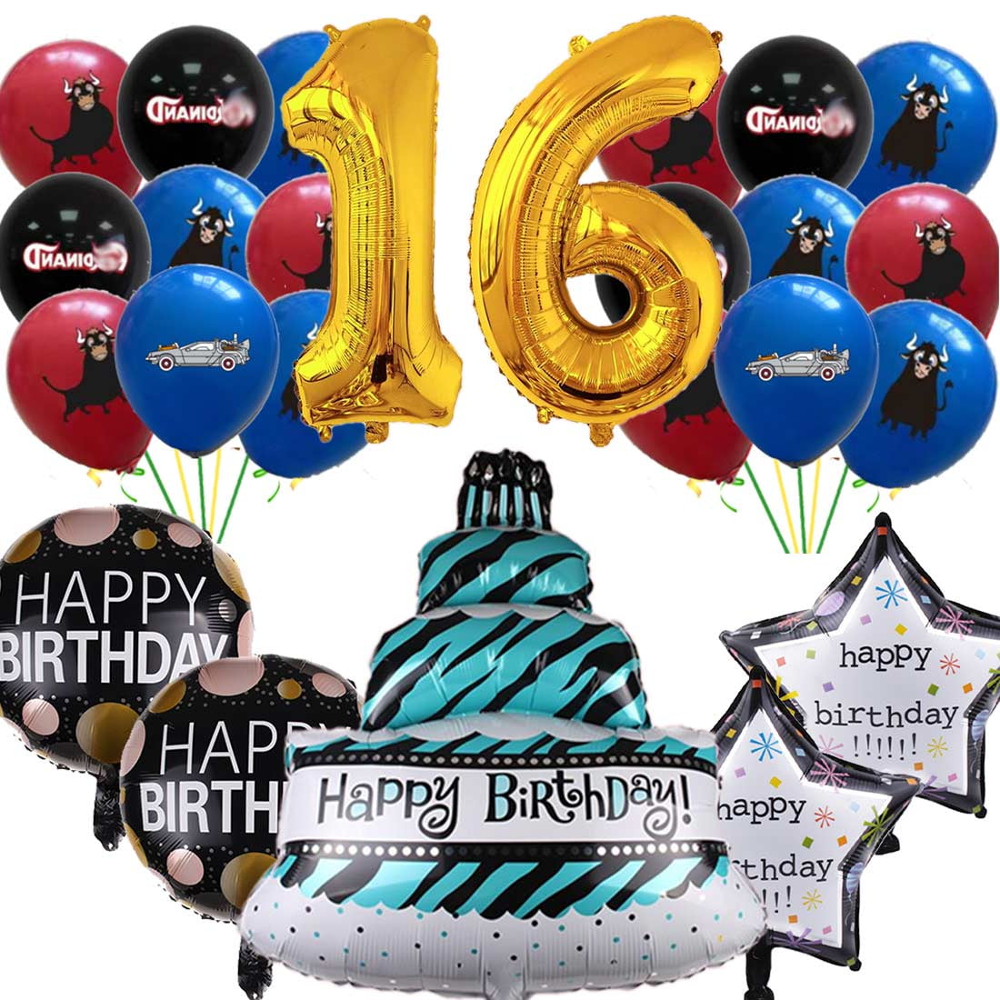 Ferdinand Balloons Party Supplies 16th Big Number Decorations Decor Kit ...