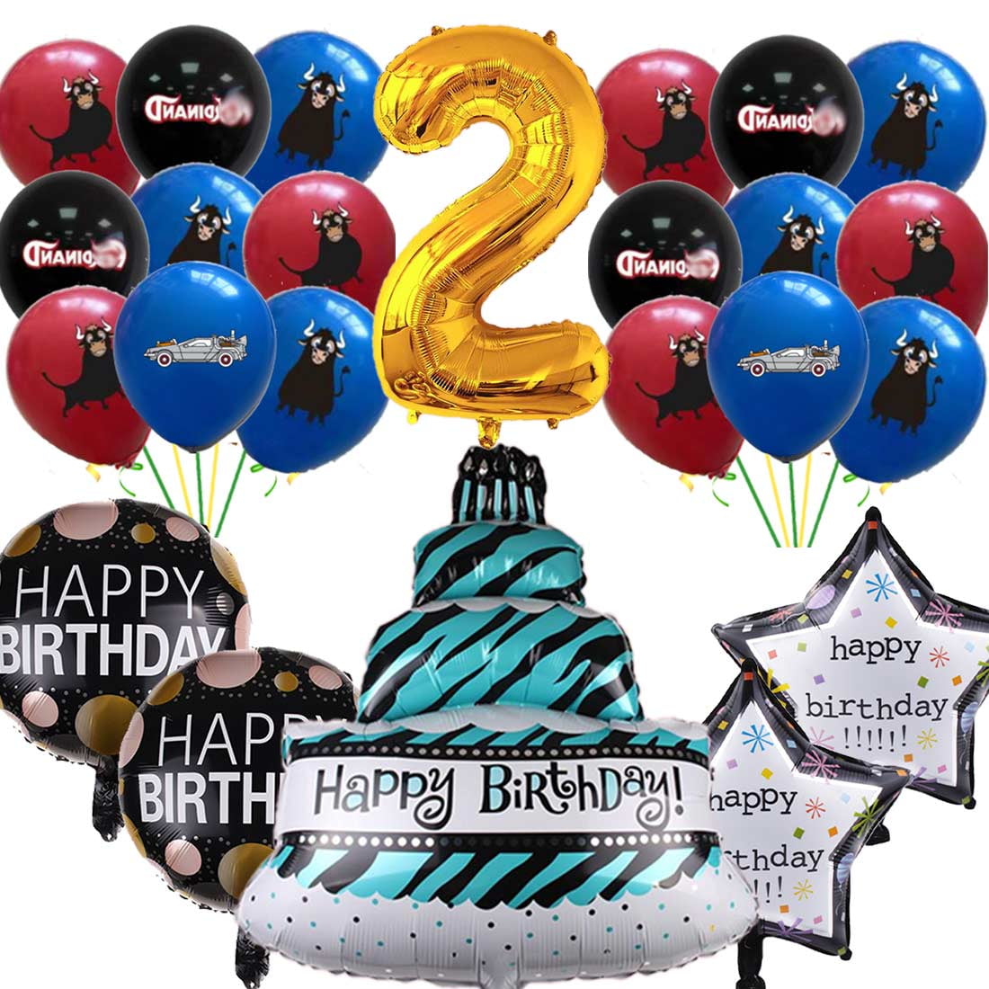 Ferdinand Balloons Party Supplies 2nd Big Number Decorations Decor Kit ...