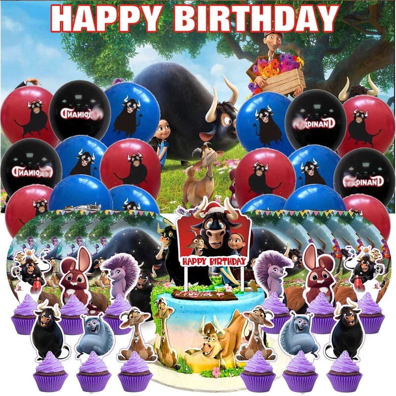 Ferdinand Balloons Plates Party Supplies Decoration Birthday Cake ...