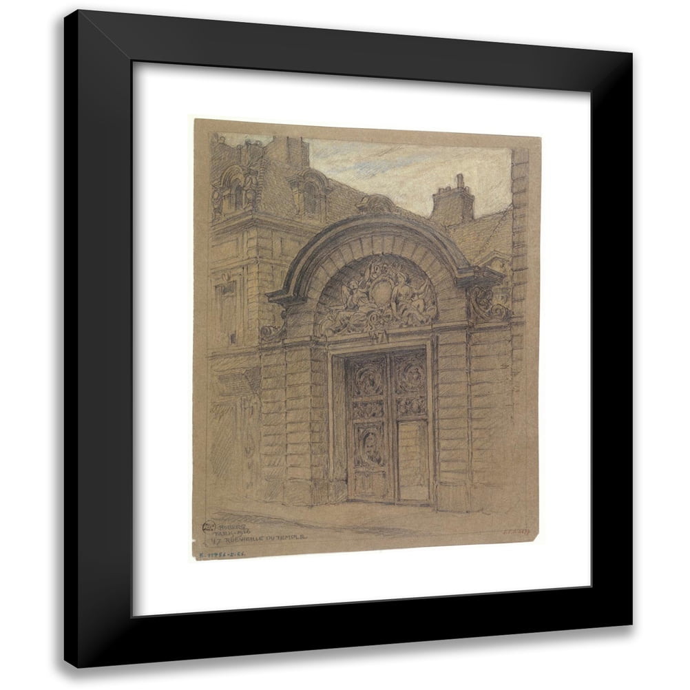 Ferdinand Boberg 12x14 Black Modern Framed Museum Art Print Titled - House Nº47 Rue Vieille-Du ...