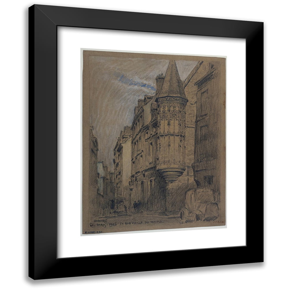 Ferdinand Boberg 12x14 Black Modern Framed Museum Art Print Titled - House Nº54 Rue Vieille-Du ...