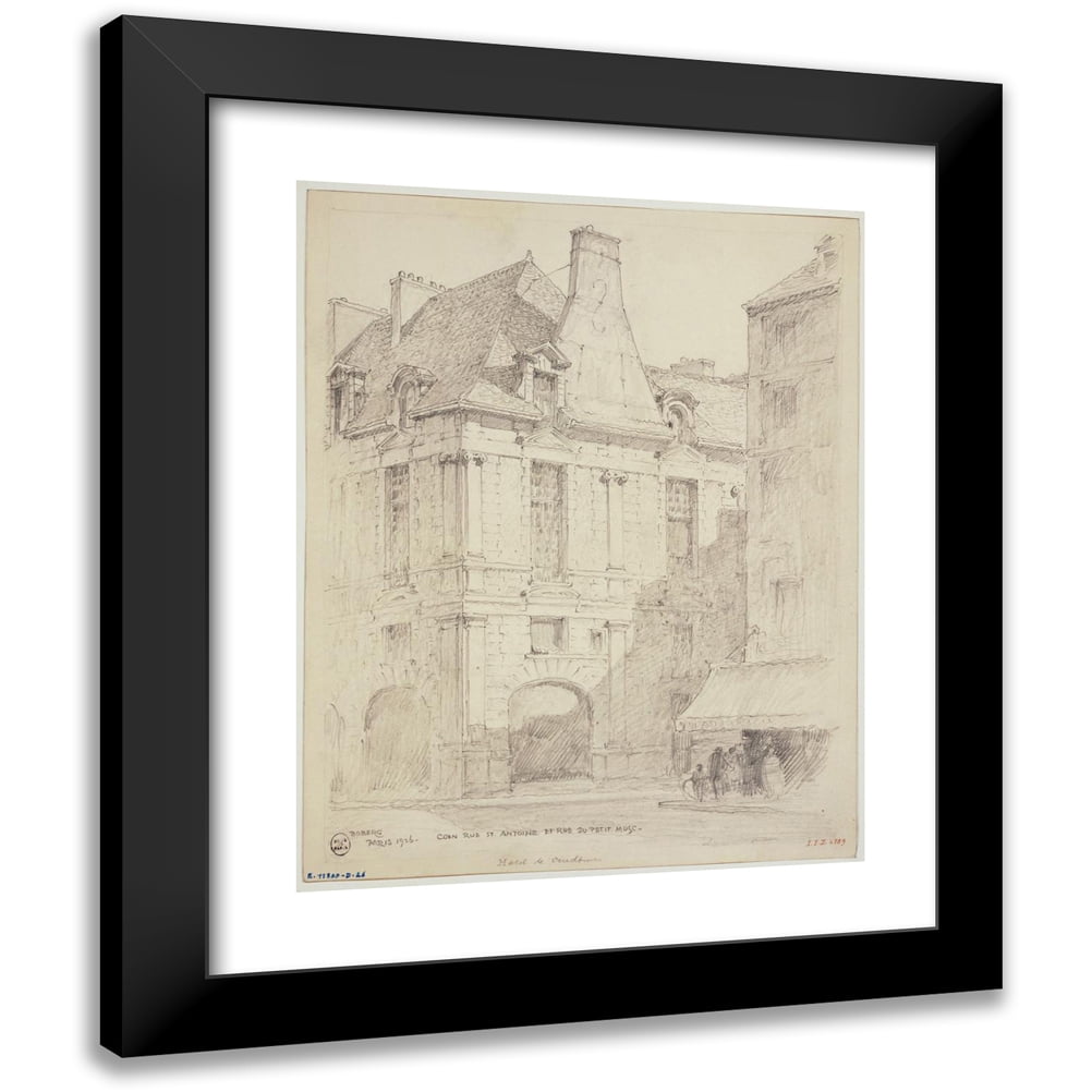 Ferdinand Boberg 12x14 Black Modern Framed Museum Art Print Titled - The Corner of Rue Saint ...