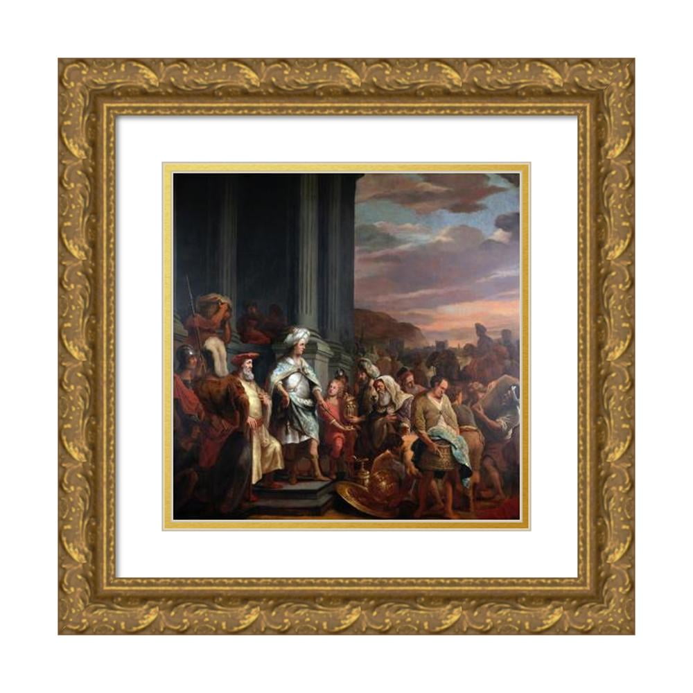 Ferdinand Bol 12x12 Gold Ornate Wood Frame and Double Matted Museum Art ...