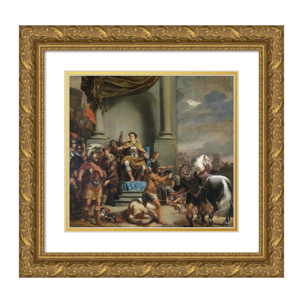 Ferdinand Bol 16x15 Gold Ornate Wood Frame and Double Matted Museum Art ...