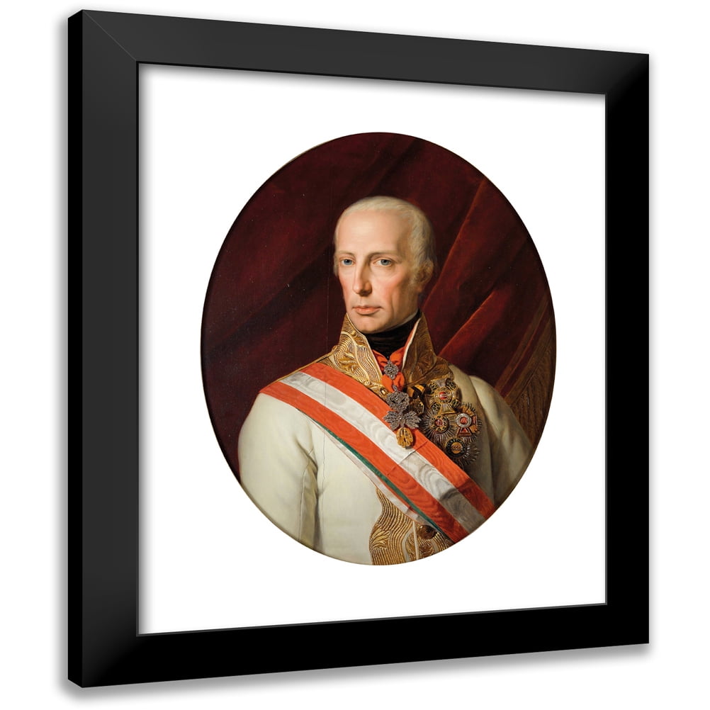 Ferdinand Georg Waldmüller 19x24 Black Modern Framed Museum Art Print Titled - Kaiser Franz I ...