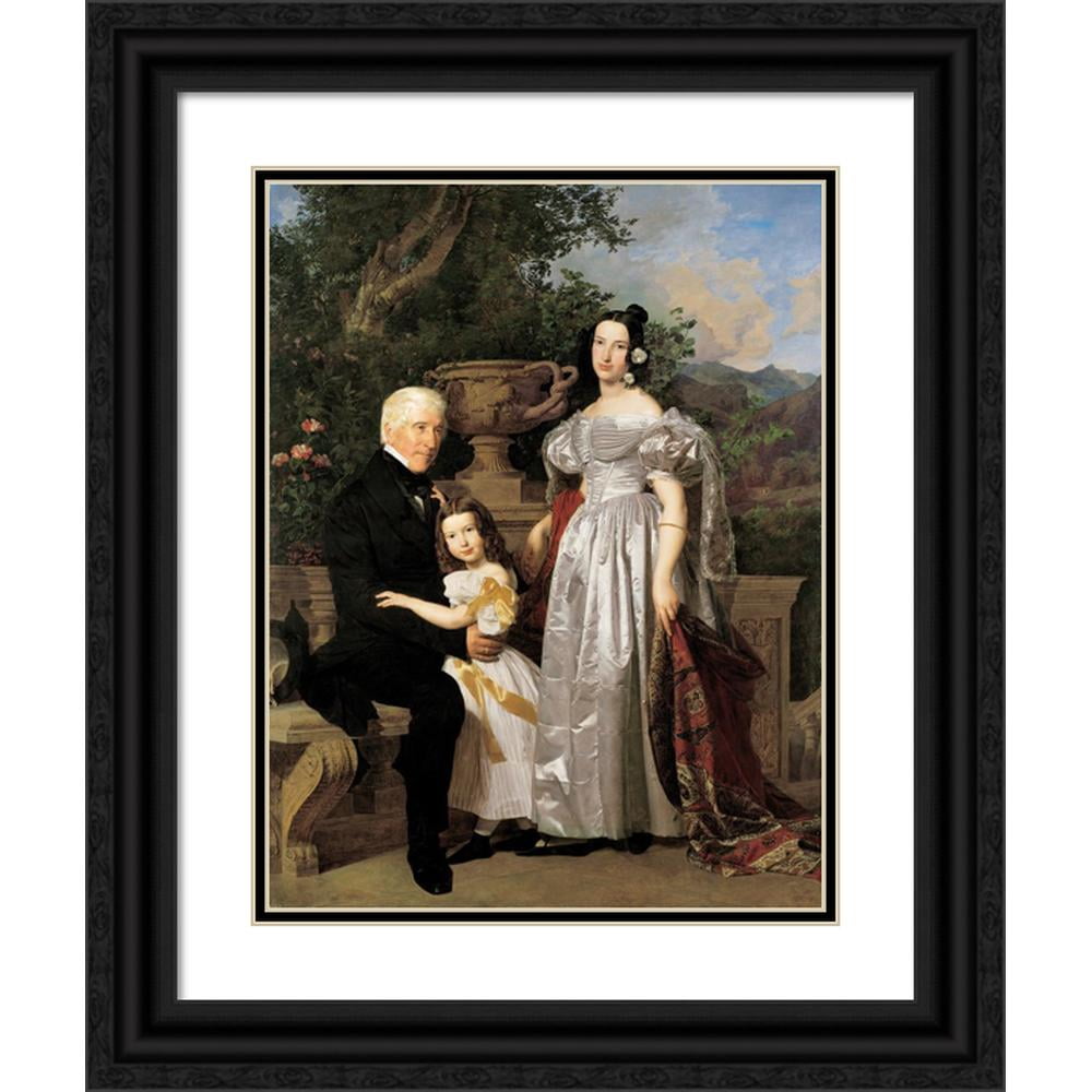 Ferdinand Georg Waldmüller 19x24 Black Ornate Framed Double Matted ...