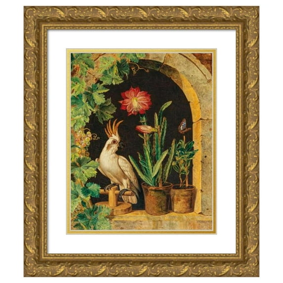 Ferdinand Küss 12x14 Gold Ornate Wood Frame and Double Matted Museum ...