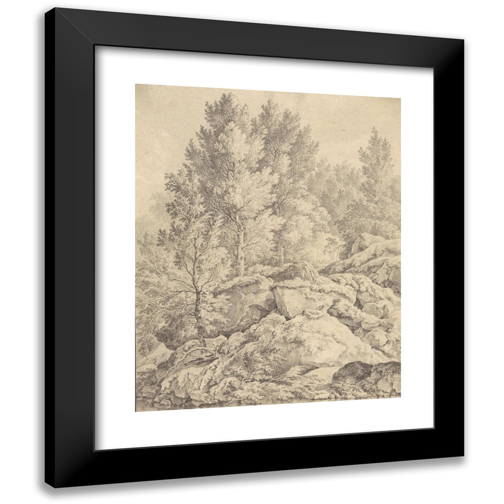 Ferdinand Kobell 12x14 Black Modern Framed Museum Art Print Titled ...