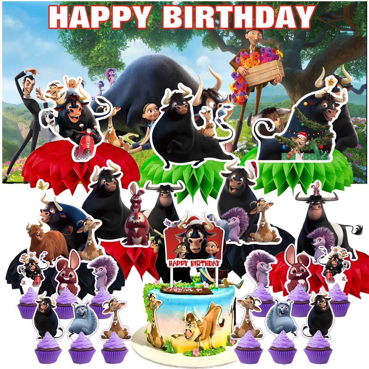 Ferdinand Party Decorations Decor Supplies Honeycomb Centerpieces Table ...