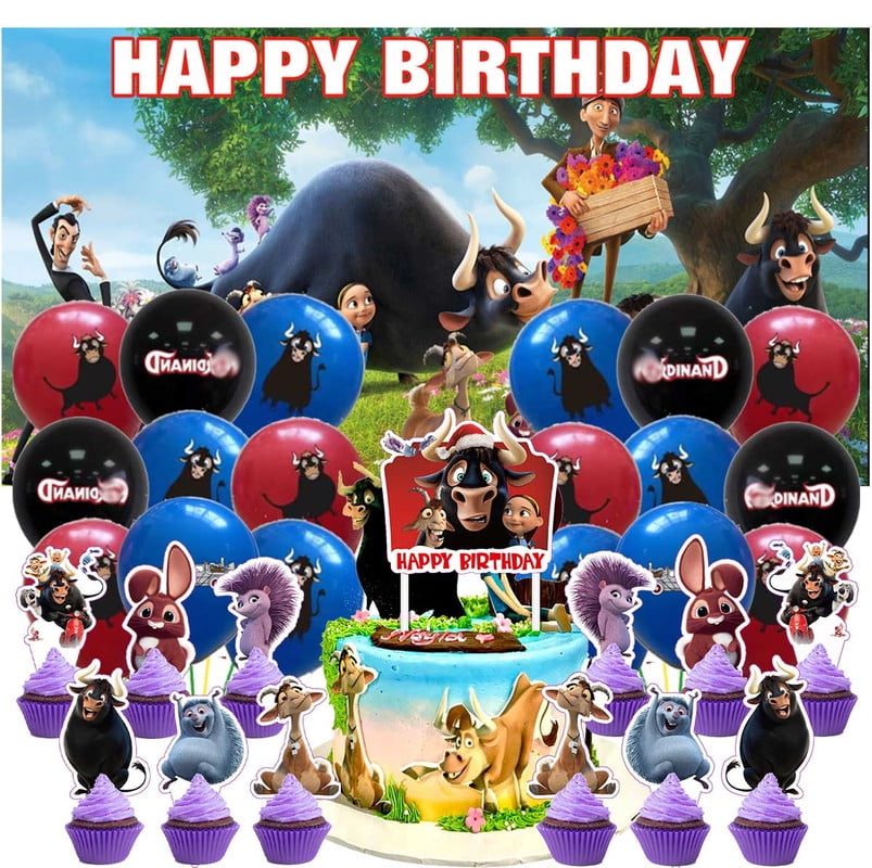 Ferdinand Party Supplies Decor Birthday Cake Topper Banner Backdrop ...
