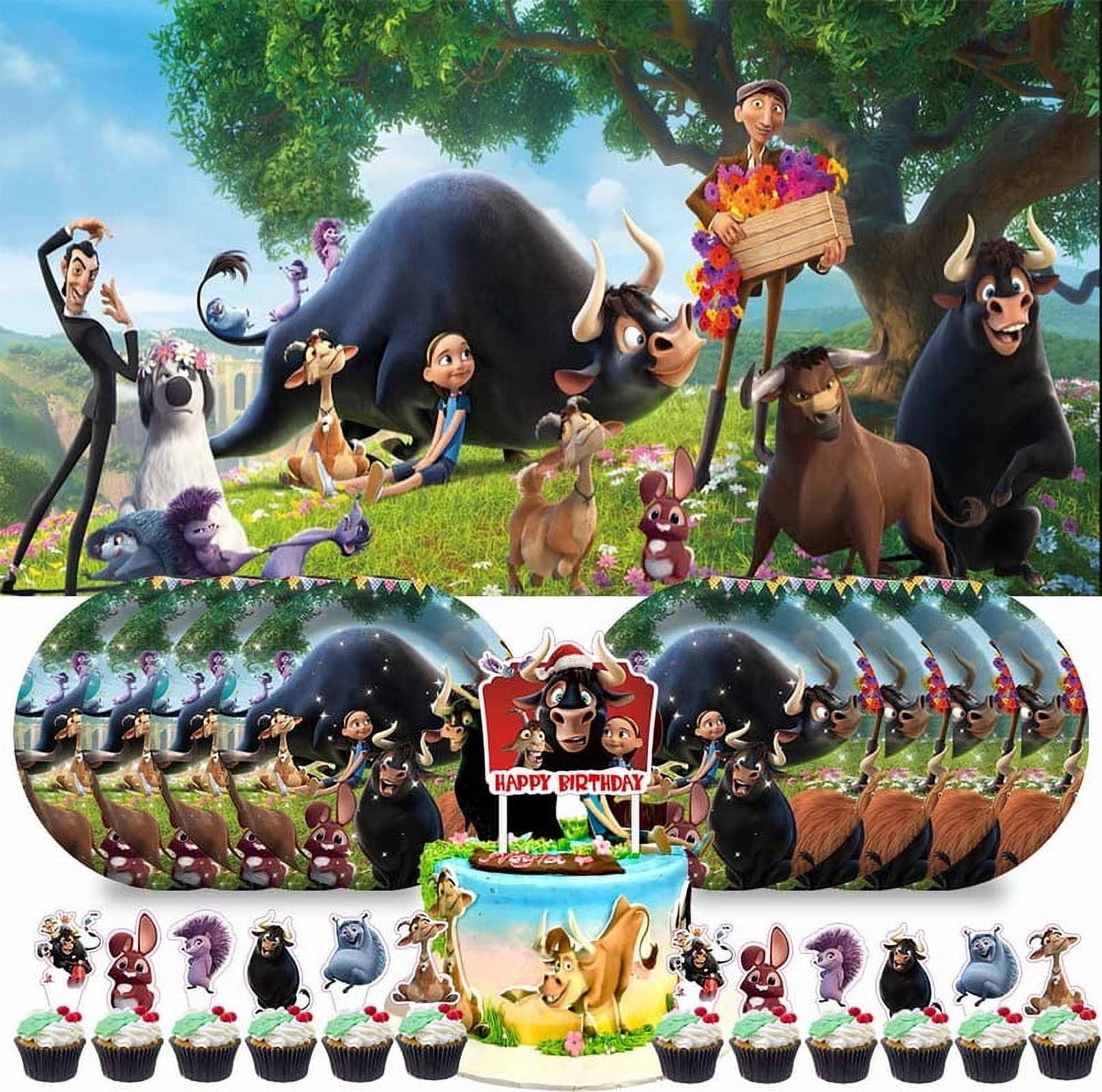 Ferdinand the Bull Party Supplies Plates Decorations Birthday Cake ...