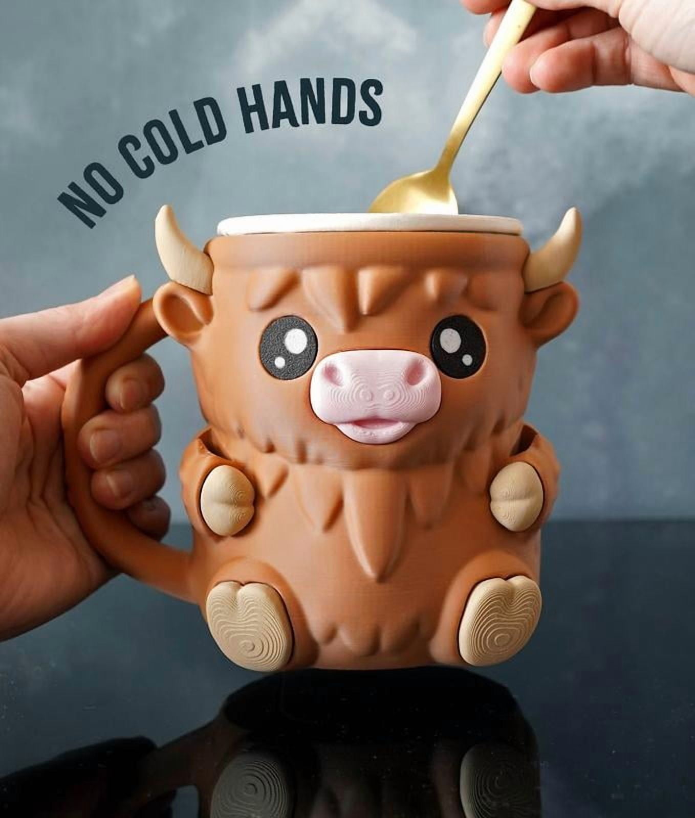 Ferdinand, the Highland Cow Ice Cream Pint Holder – 3D Printed Cutie ...