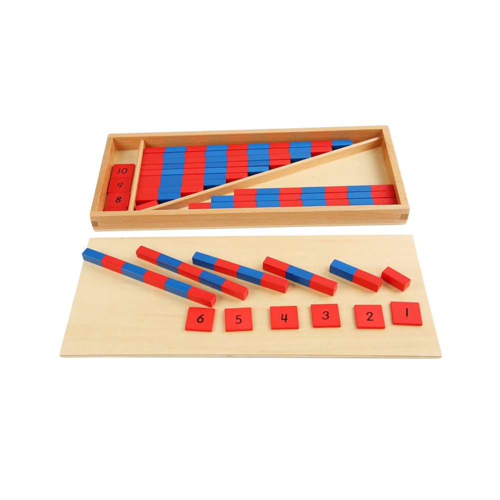 Ferencaa 1 Set Kids Counting Stick Red and Blue Number Stick Teaching ...