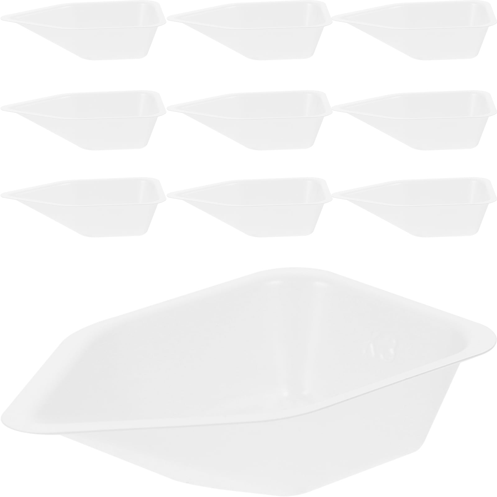 Ferencaa 10 pcs Plastic Weighting Trays Reusable Weighting Boats Powder ...