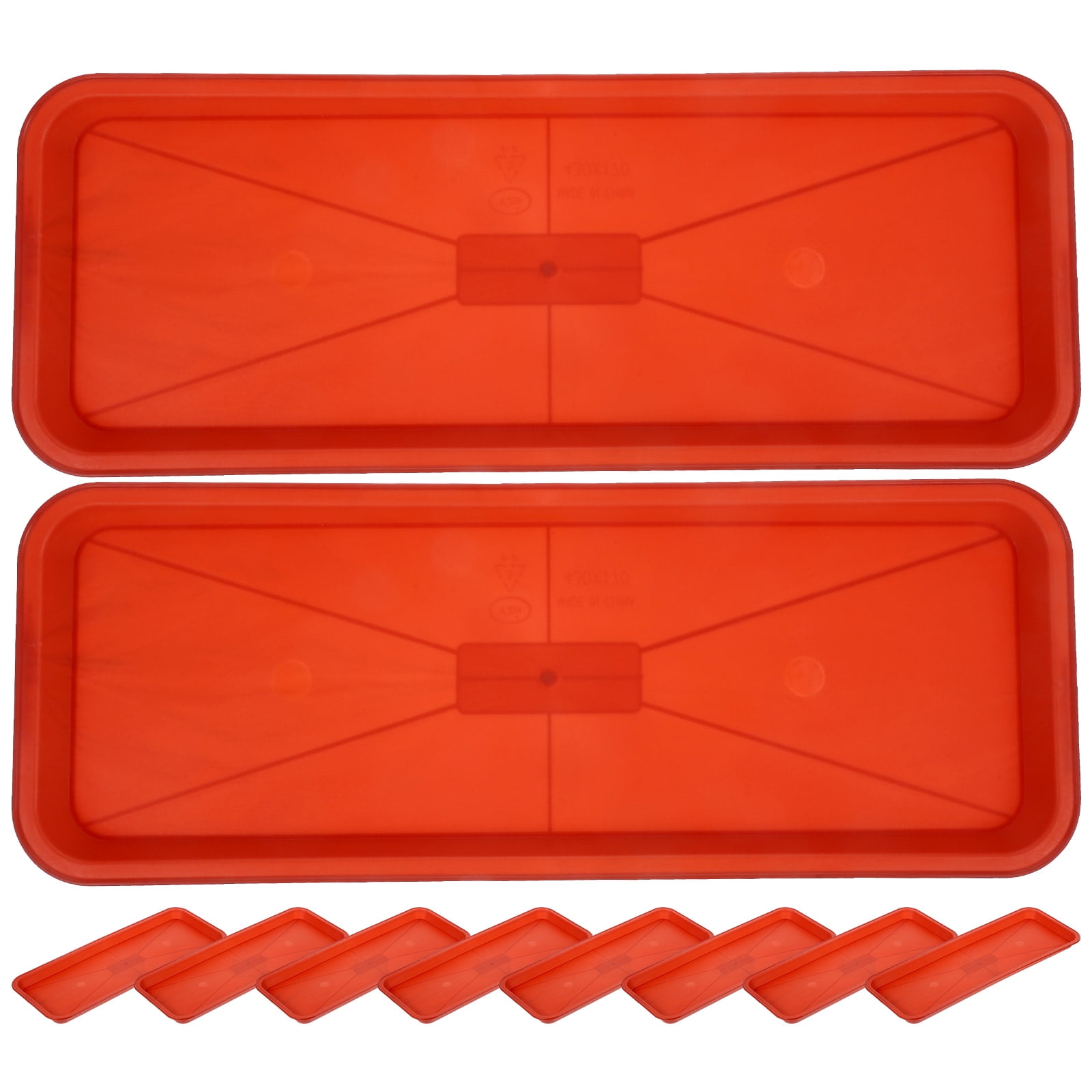 Ferencaa 10Pcs Rectangular Planter Tray Plastic Flower Pot Tray Plant ...