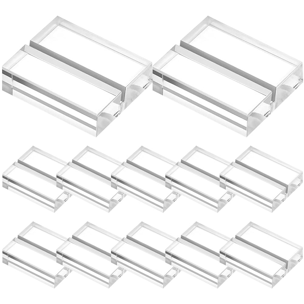 Ferencaa 12 pcs Acrylic Card Display Stand Clear Acrylic Table Number ...