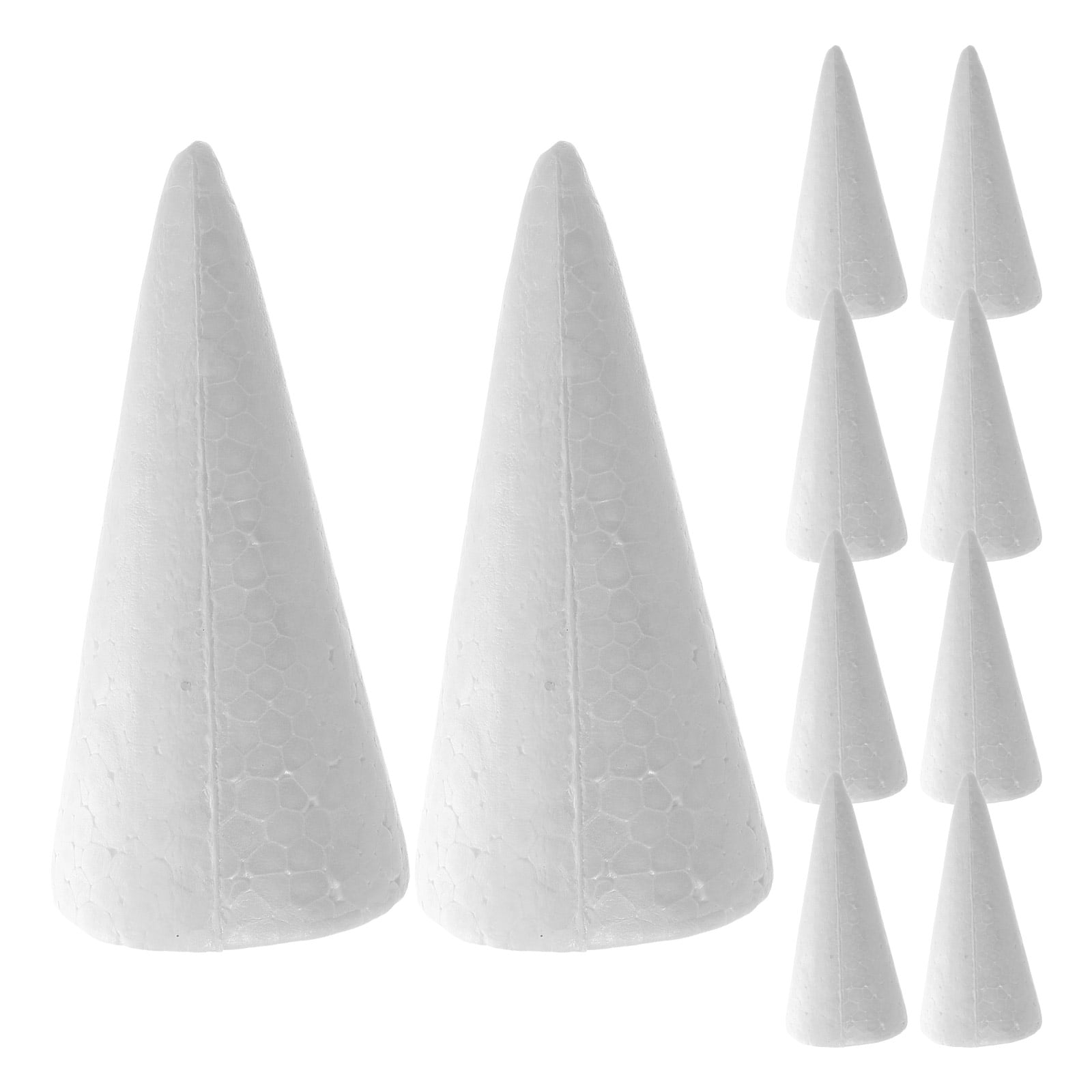 Ferencaa 12pcs Board Cone For Diy Craft White Polystyrene Cone For ...