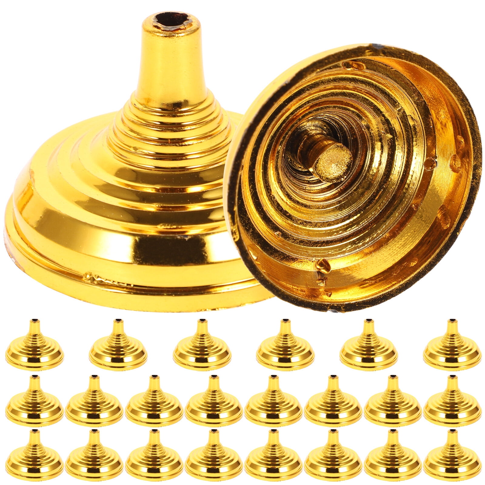 Ferencaa 24PCS Gold Plated Round Flag Bracket Holder Flag Pole Holder ...