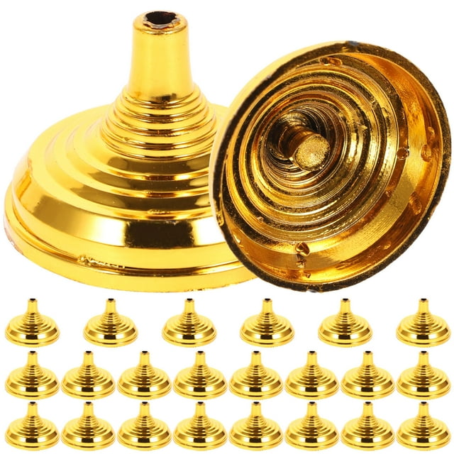 Ferencaa 24PCS Gold Plated Round Flag Bracket Holder Flag Pole Holder ...