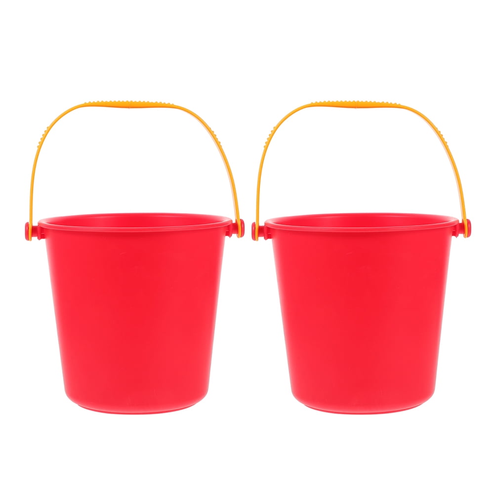 Masteelf Red Plastic Storage Bucket with Handle for Beach Play and ...