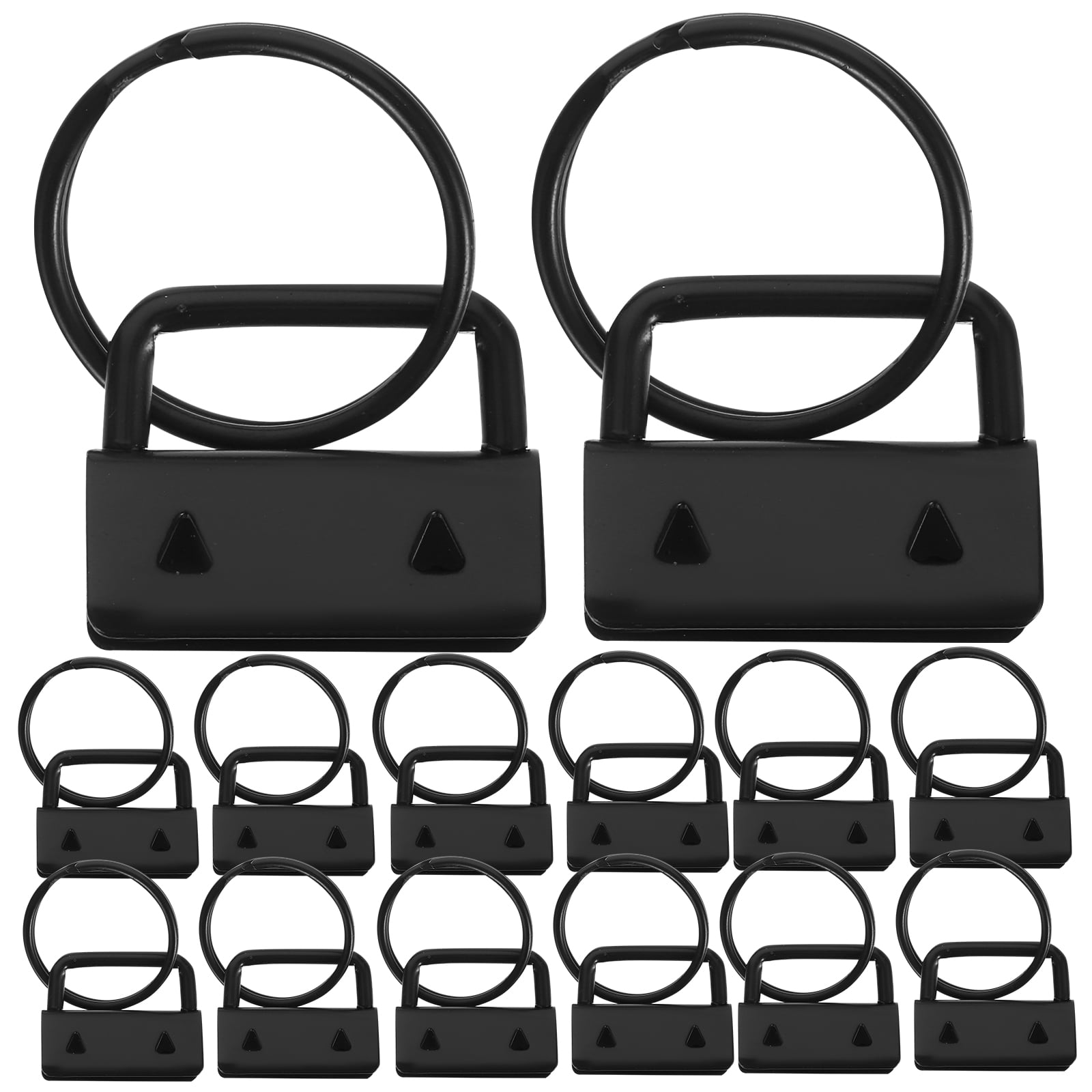 30 Pieces Key Fob Hardware Set for Crafting Black Iron Keychains with ...