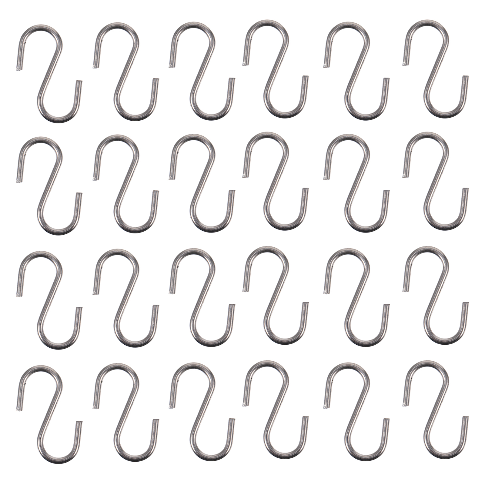 Ferencaa 30Pcs Stainless Steel S Hooks Steel Wire Hooks S Shaped Hooks ...