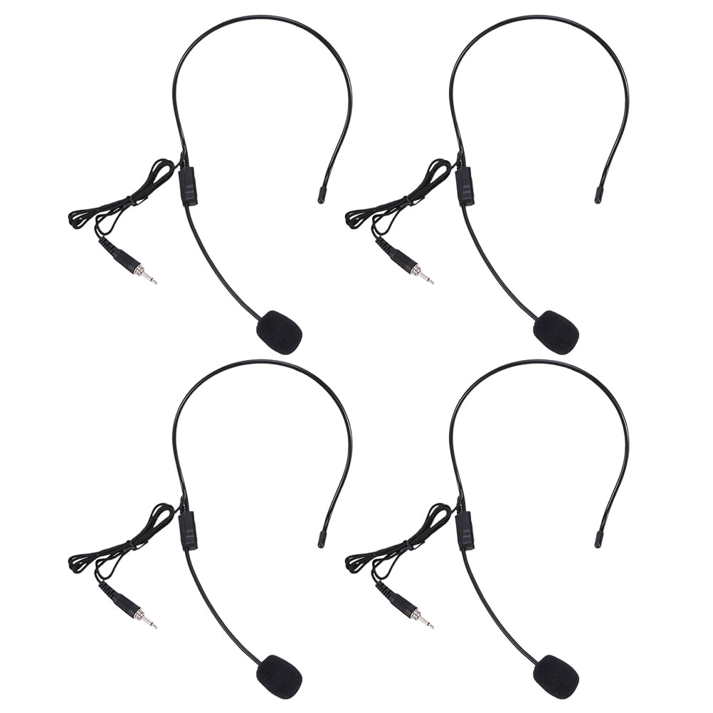 Ferencaa 4PCS Wired Microphone Earhook Voice Amplifier Mic Headset ...