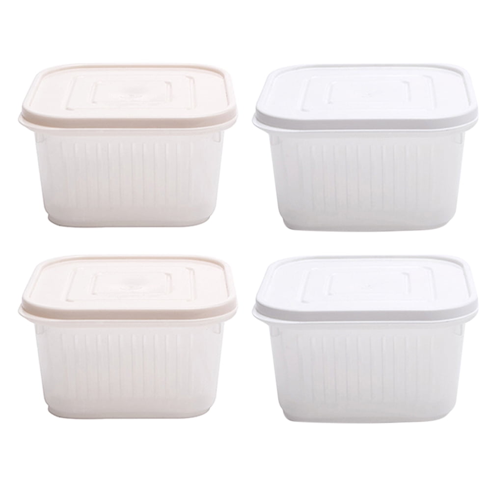 Ferencaa 4pcs Food Fresh-keeping Box Drain Crisper Sealing Box Ginger ...
