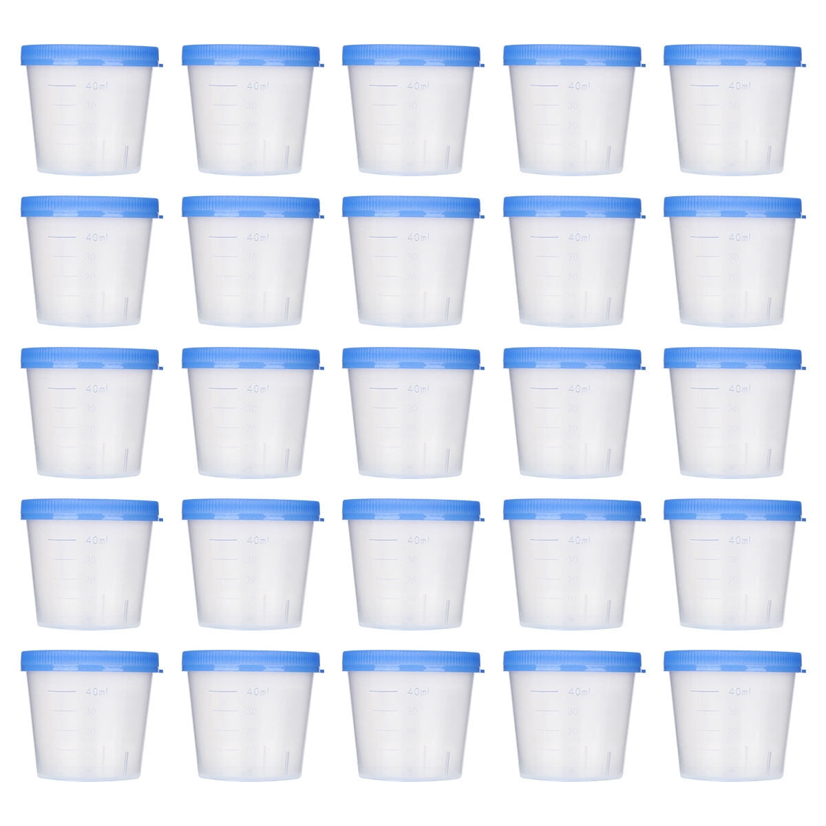 Ferencaa 50pcs 40ml Urine Cup Plastic Sterile Urine Cups Specimen ...