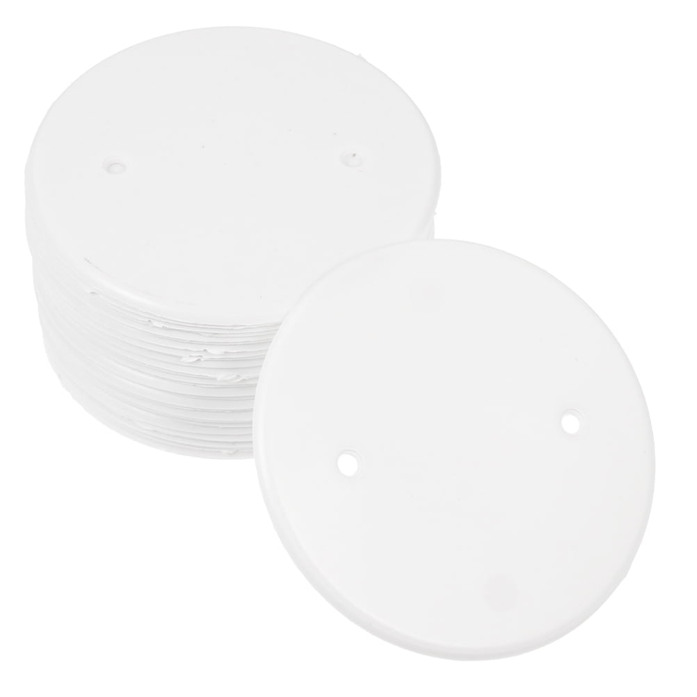 Ferencaa 50pcs White Ceiling Blank-up Cover Flat Round Blank Plate ...