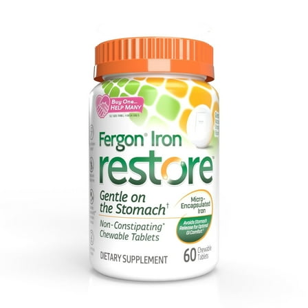 Fergon High Potency Iron Supplement Tablets with Ferrous Gluconate ...