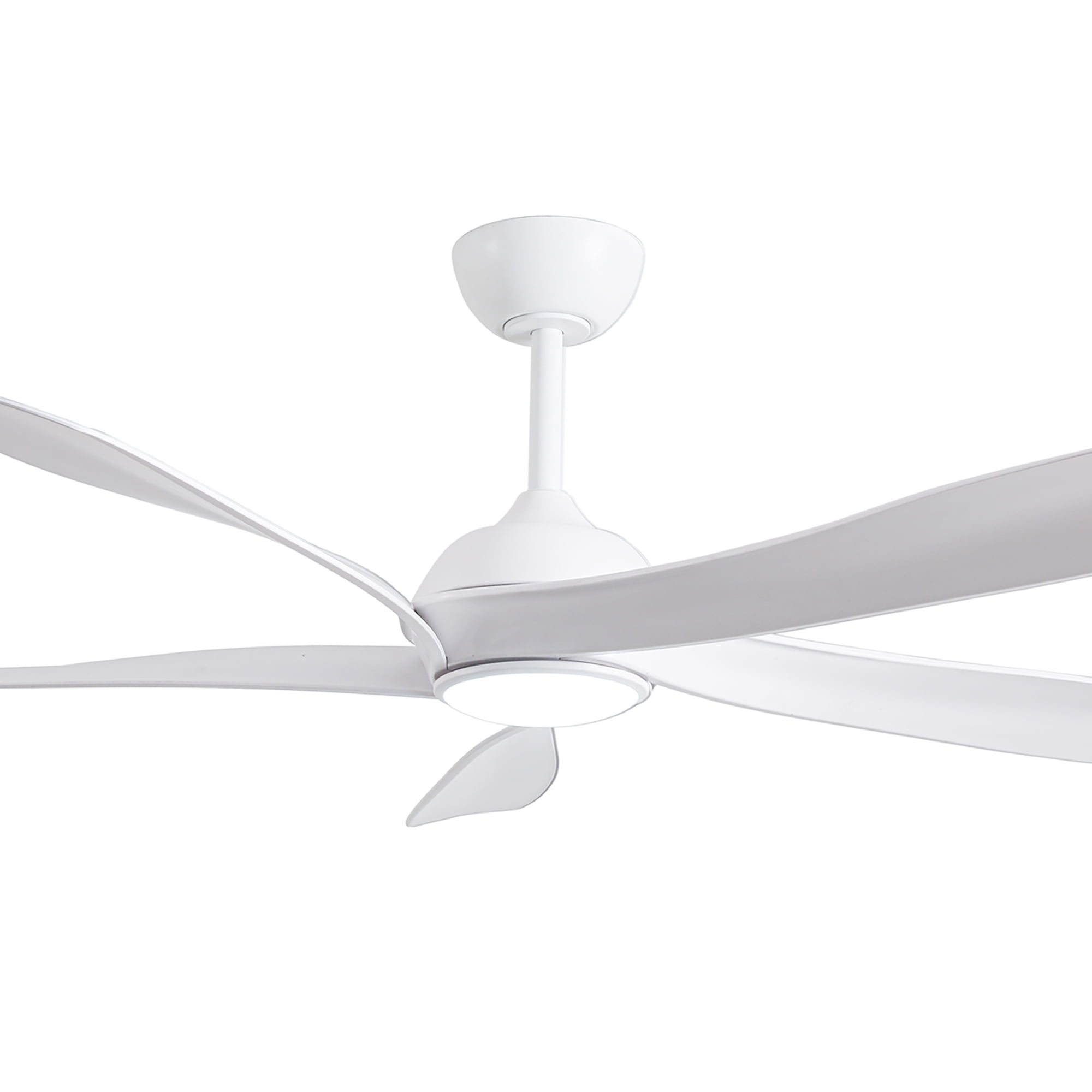 Fergus 56 in. 1-Light Indoor White Finish Ceiling Fan with Light Kit ...