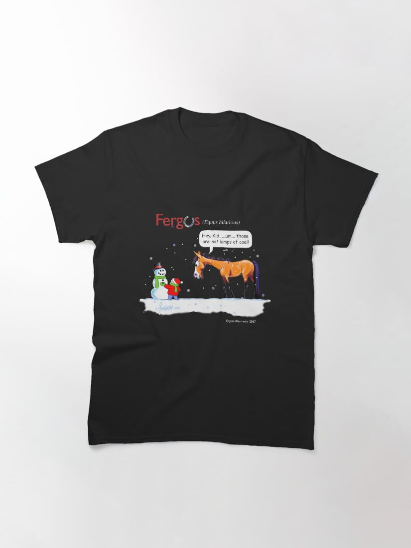 Fergus The Horse Lumps Of Coal Funny Christmas Humor Unisex T-Shirt up ...