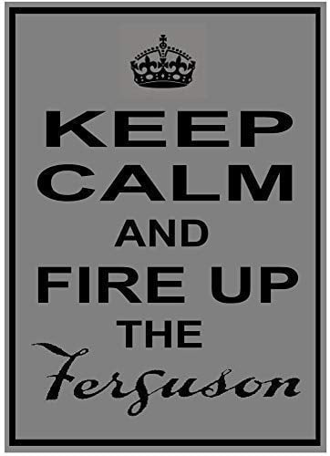 Ferguson Tractor (Brown Te20 Fe35 40 Plough) Fun Keep Calm Metal Sign ...