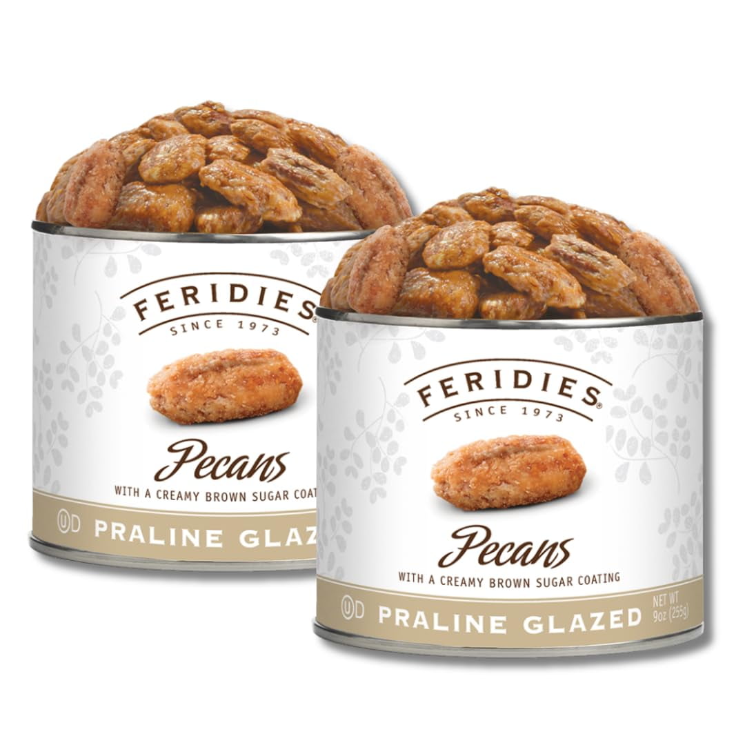 Feridies - Praline Glazed OKA4 Pecans - Gift Pack of 2, 9 oz ...