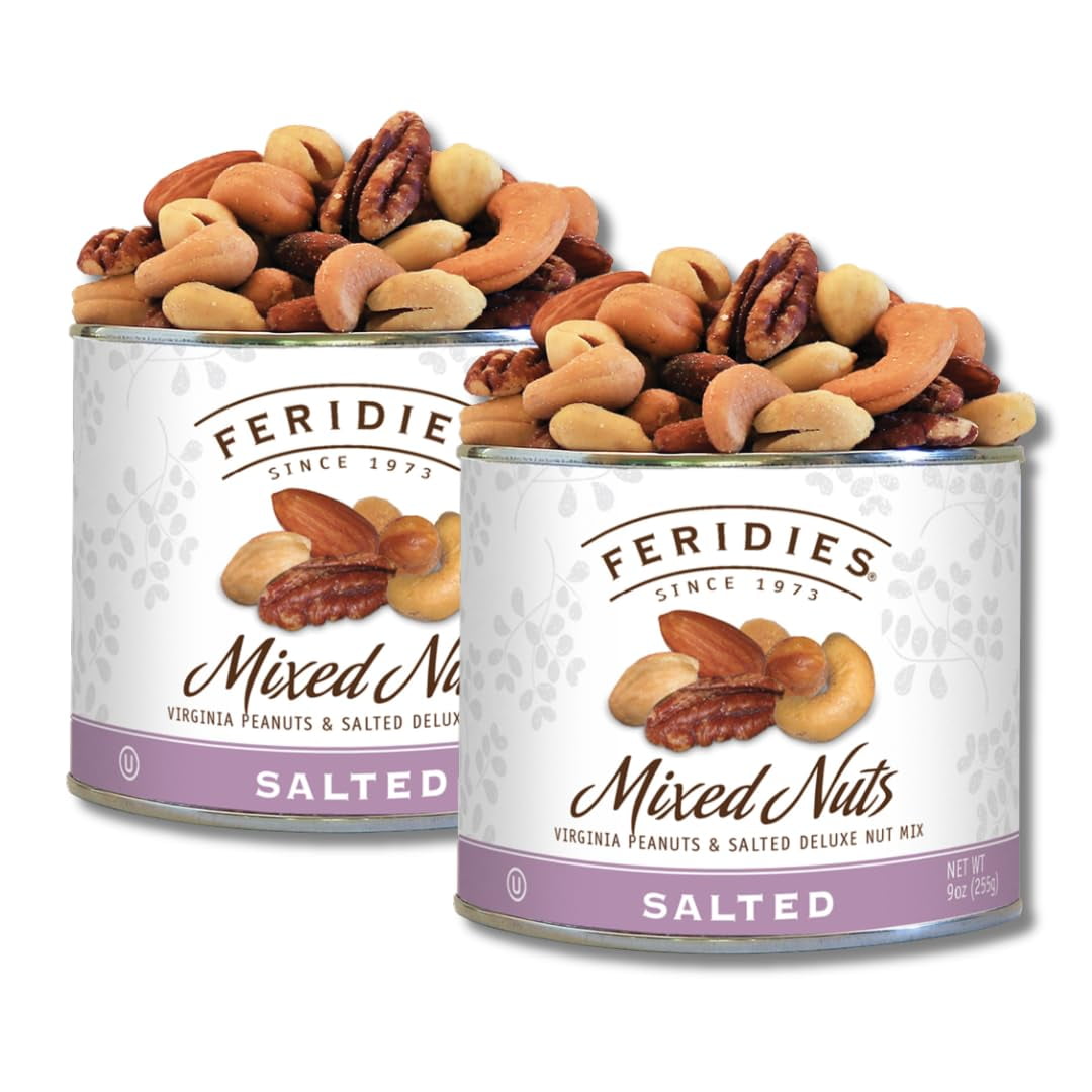 Feridies Virginia Peanuts - BDF32 Salted Mixed Nuts - Gift Pack of 2, 9 ...