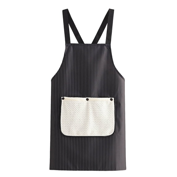 Ferjadq Apron with Towel Pockets for Women Men Cross Back Striped ...