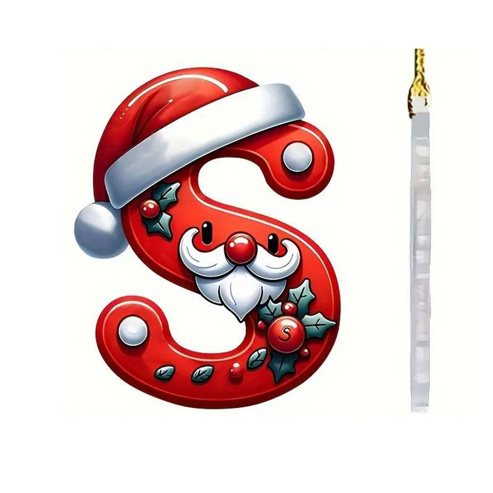 Ferjadq Christmas Tree Letter Ornaments DIY Craft Hanging Xmas Alphabet ...