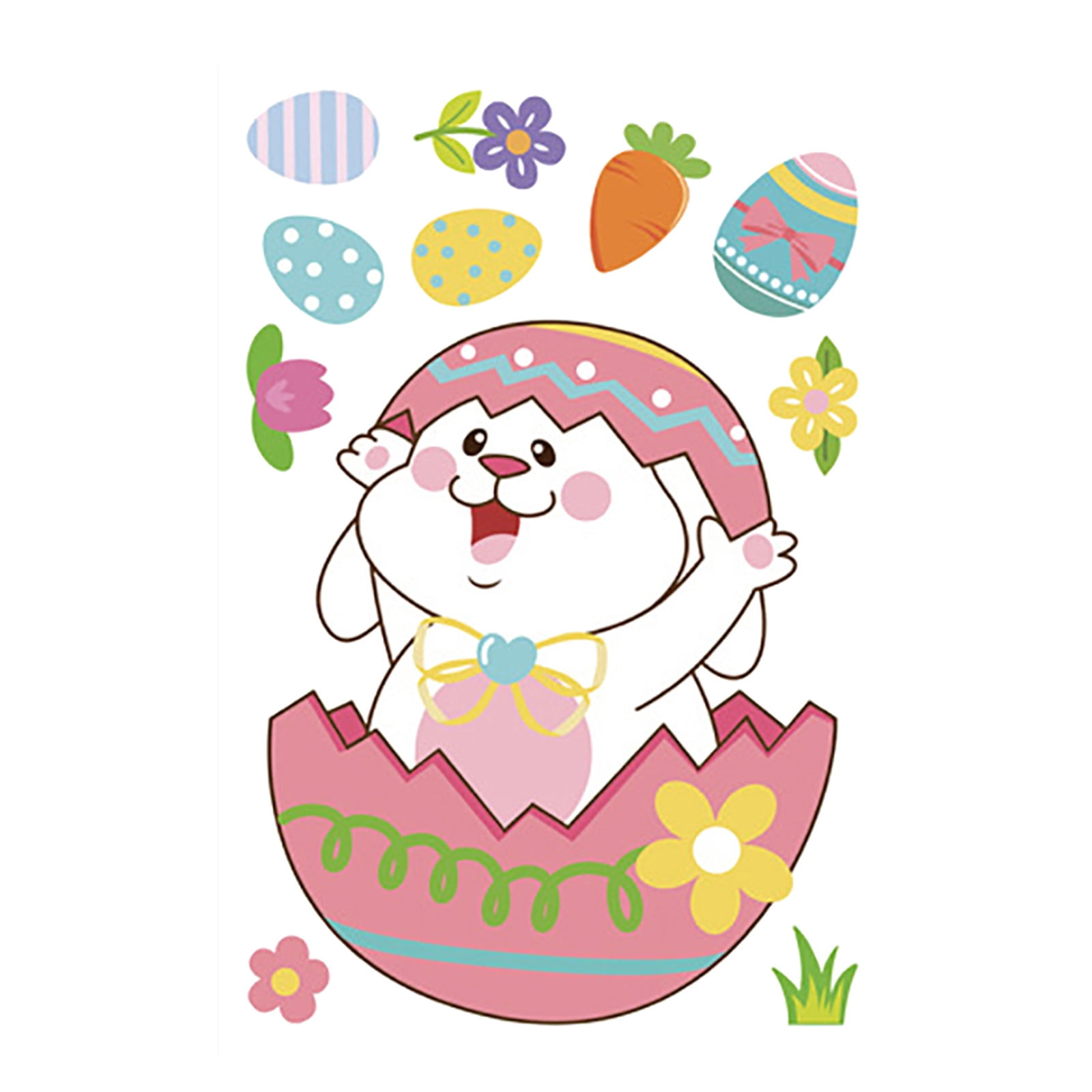 Ferjadq Easter Bunny Crafts Stickers for Kids Toddlers DIY Easter Glass ...