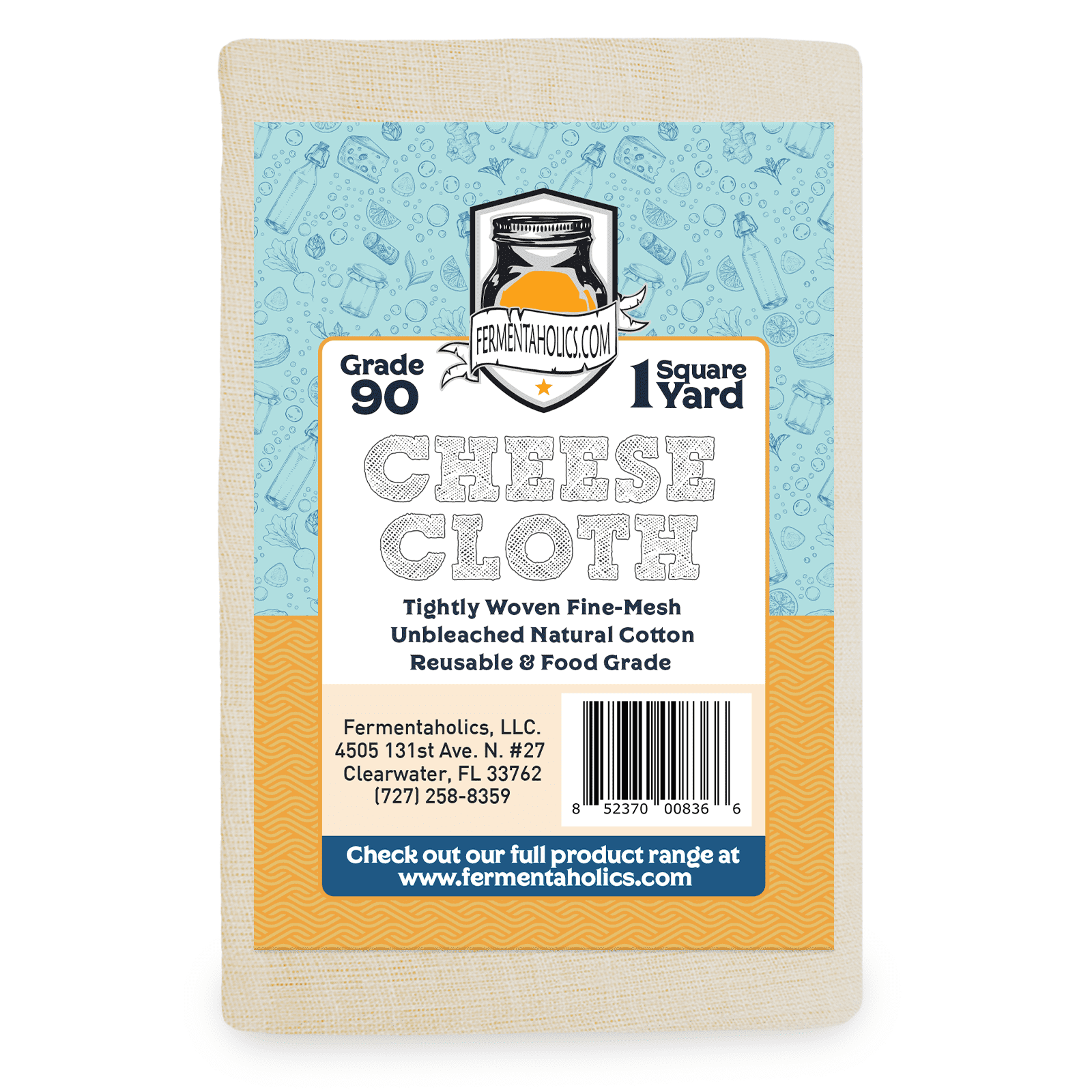 Fermentaholics, Cheese Cloth, Grade 90, 1 yard unbleached cotton ...