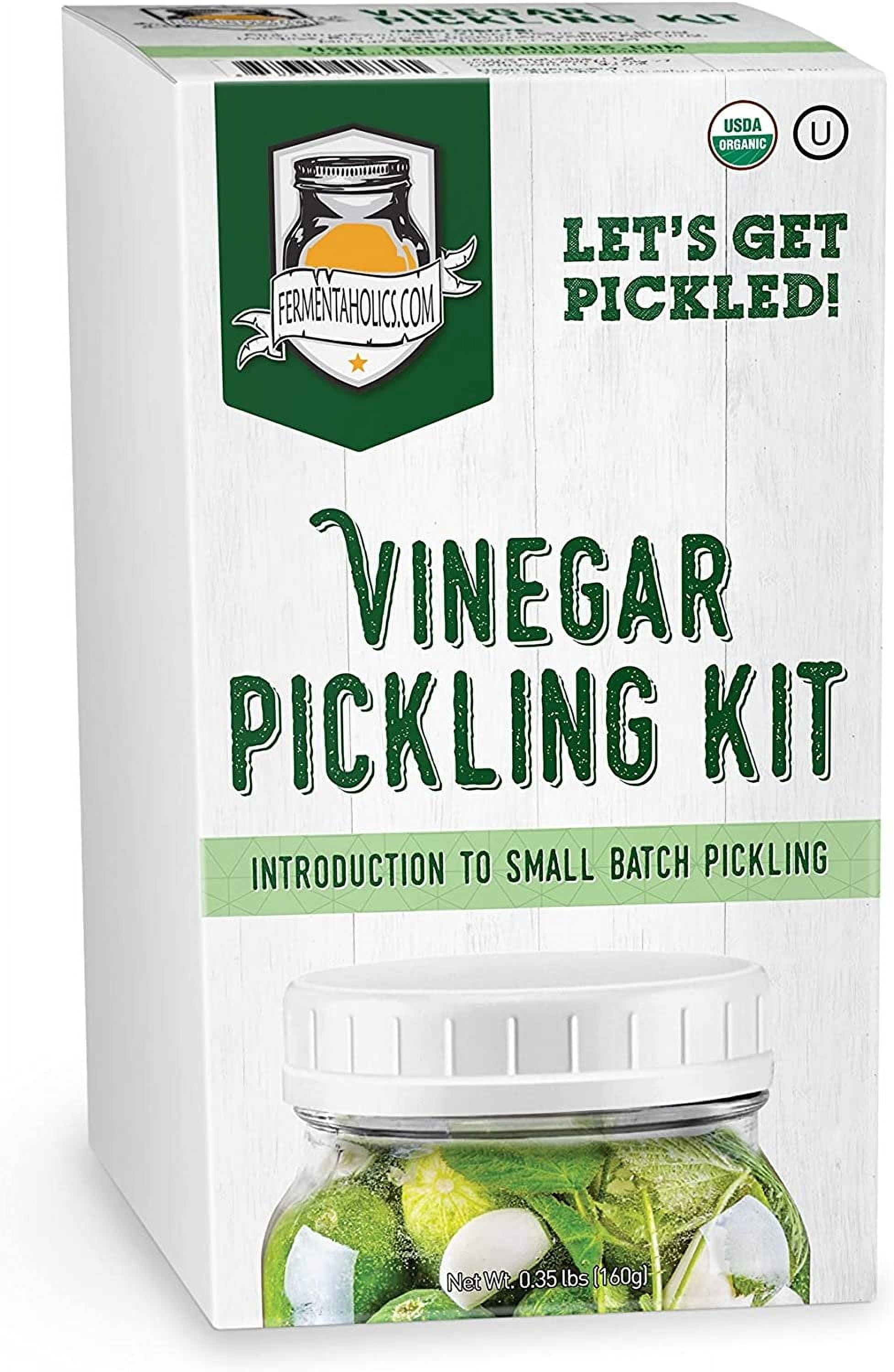 Fermentaholics Vinegar Pickling Kit with recipe cards & jar - Walmart.com