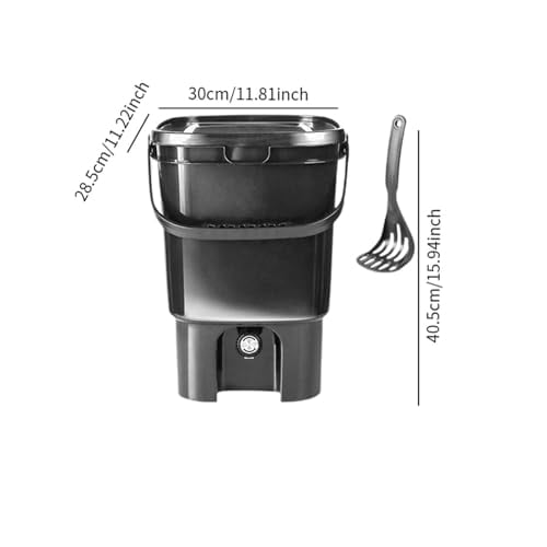 Fermentation Barrel Composting Container 21L with Lid Space Saving ...