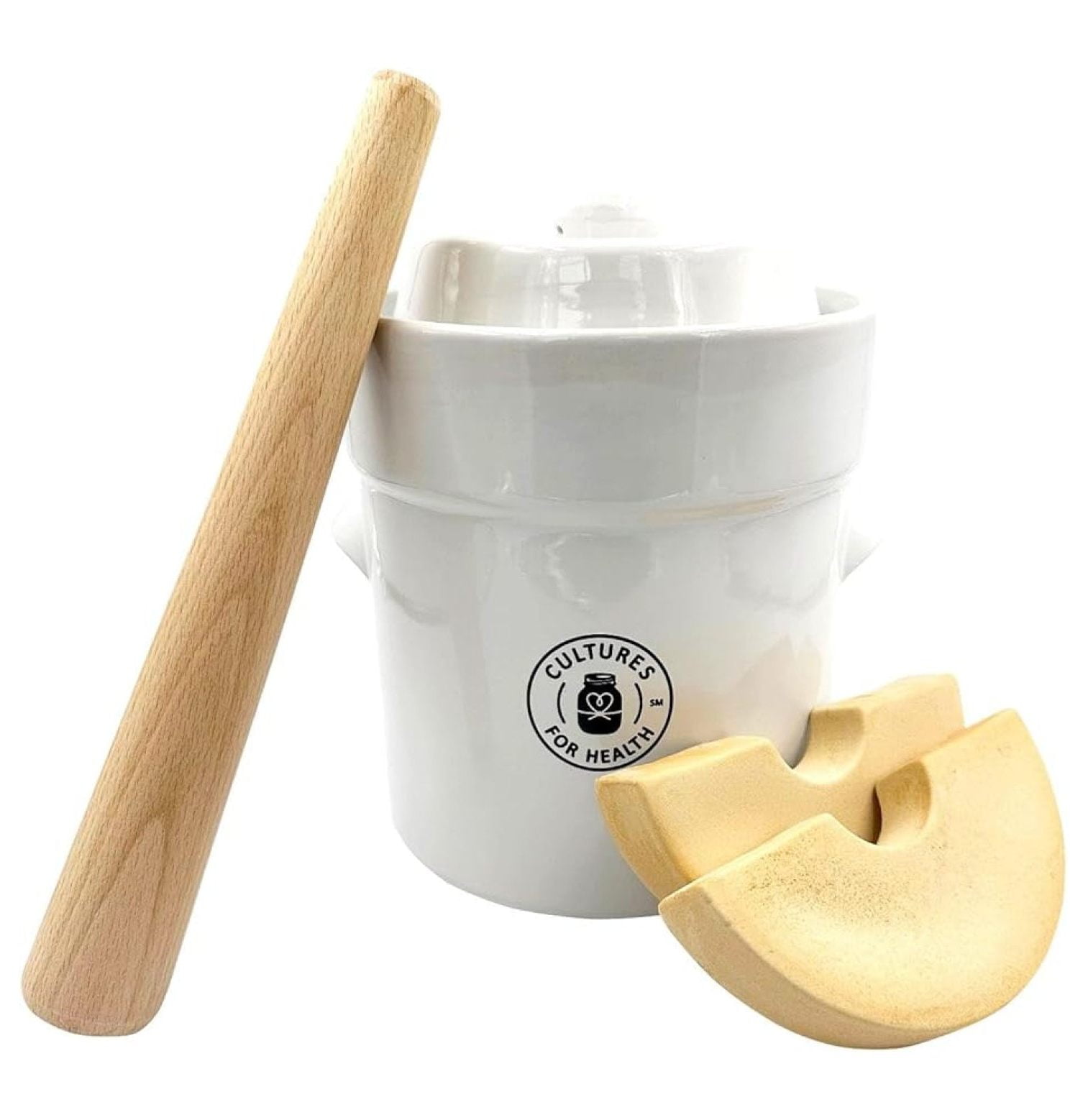 Fermentation Crock | Premium Stoneware for Sauerkraut | Kimchi | 3L ...