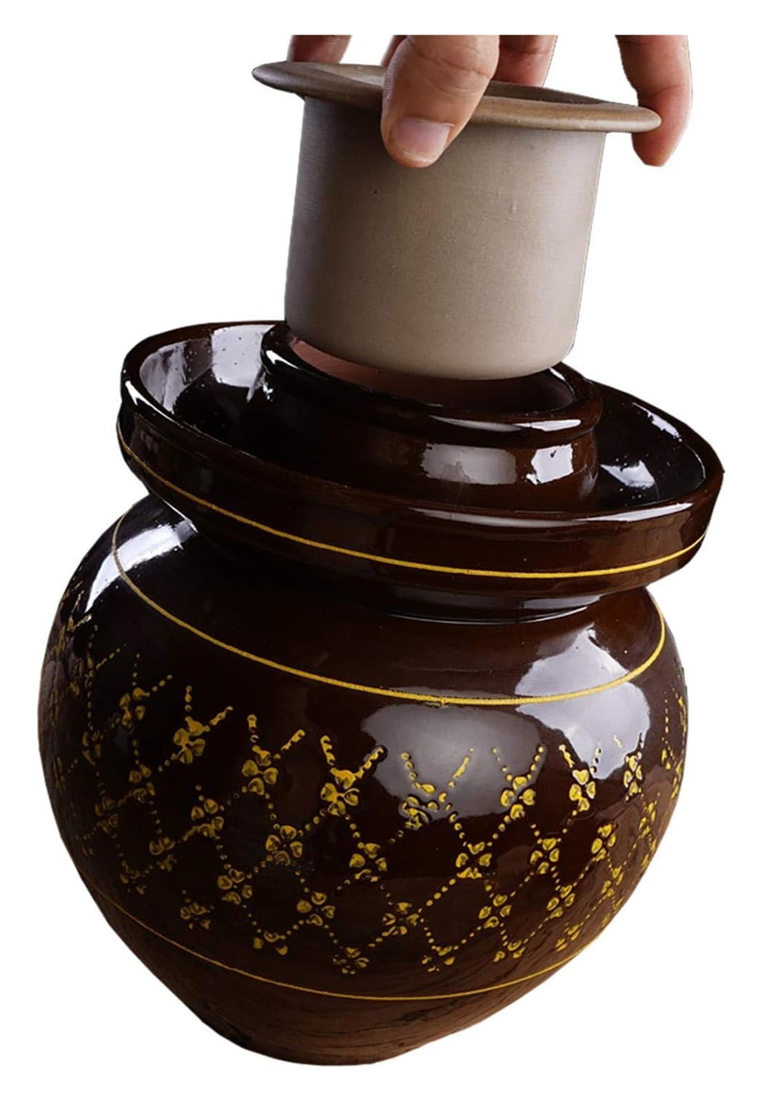 Fermentation Jar,Traditional Vintage Ceramics Kimchi Jar With Lid,for ...