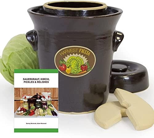 Fermenting Crock Kit 5 Liter, Hand Made Clay Water Chanel Fermenting ...