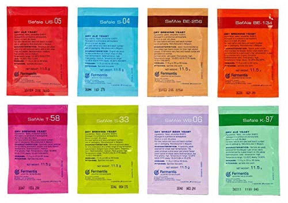 Fermentis SafAle Sampler Pack Beer/Ale Yeast - Pack of 8 - With North ...