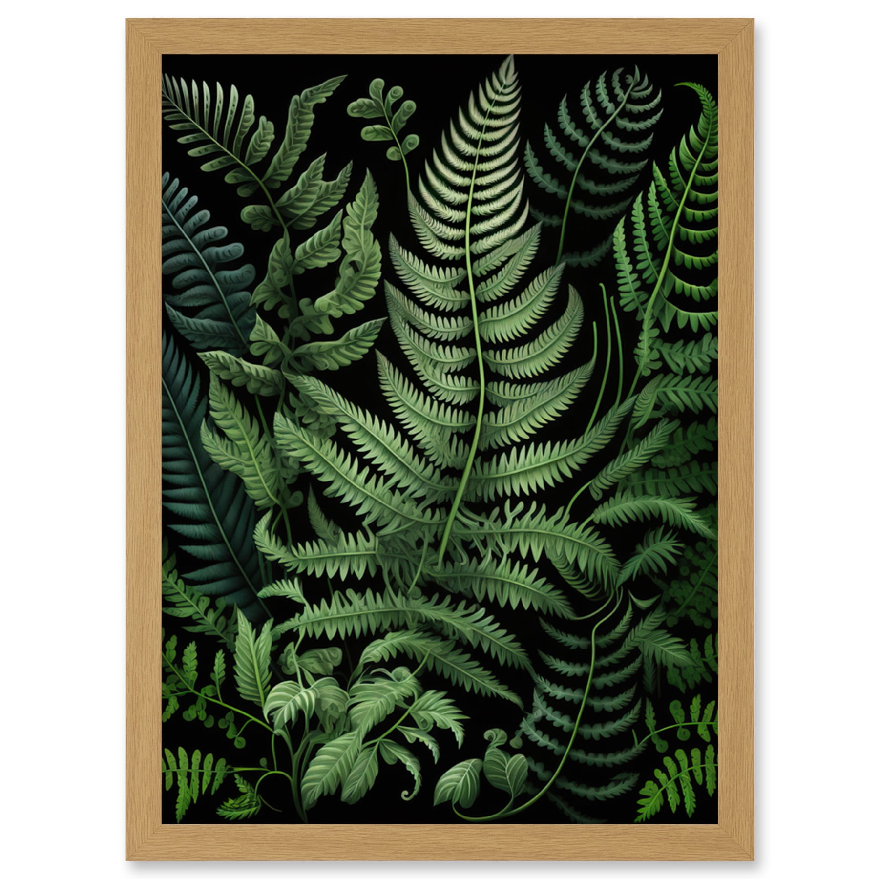 Fern Fronds Illustration Ernst Haeckel Style Artwork Framed Wall Art ...