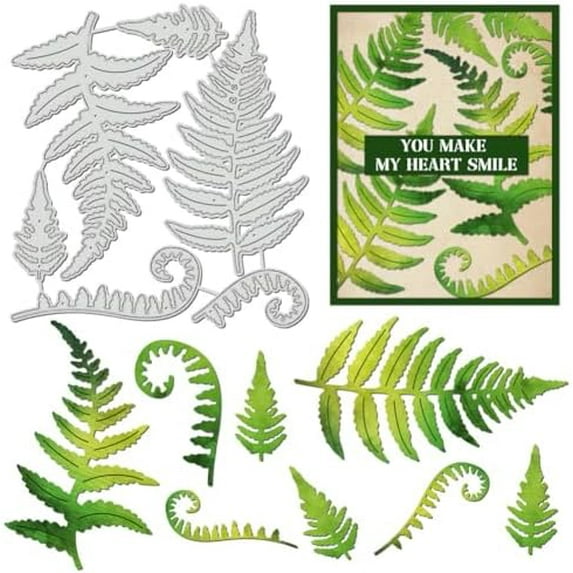 Fern Leaves Die Cuts for Card Making, Leaves Cutting Dies Stencil for ...